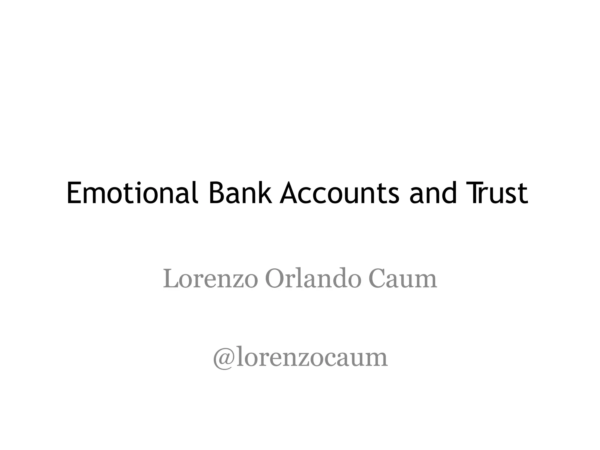 Emotional Bank account | PPT