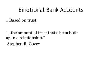 Emotional Bank account | PPT