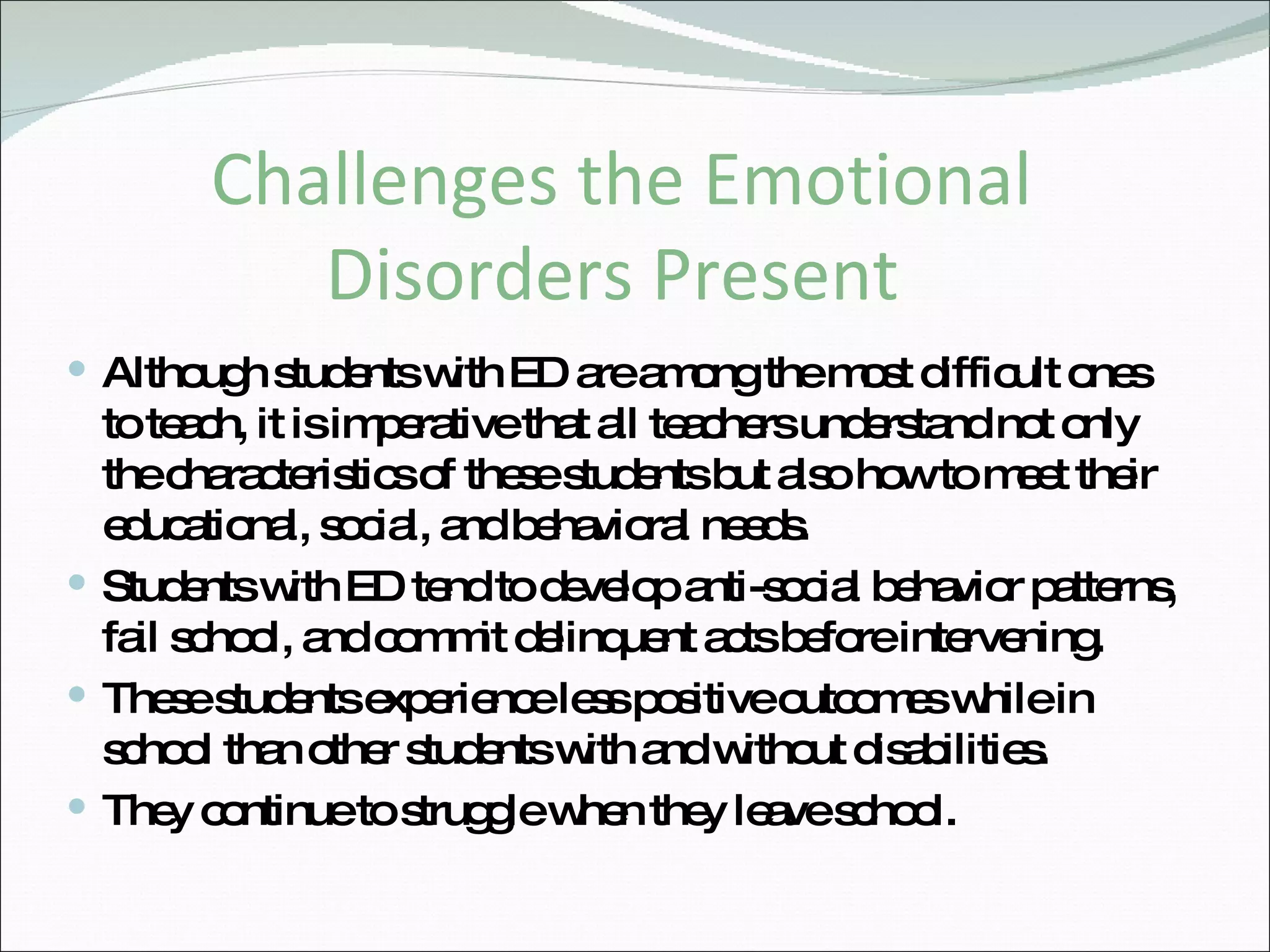 Emotional Disorders Presentation | PPT