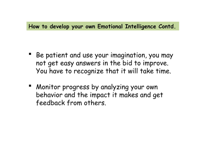 emotional-intelligence notes to students leaders | PPT