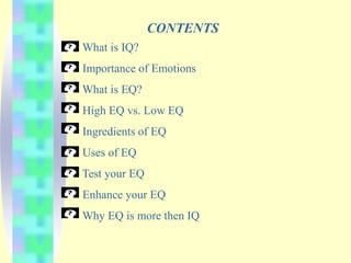 emotional-intelligence quotient explained | PPT