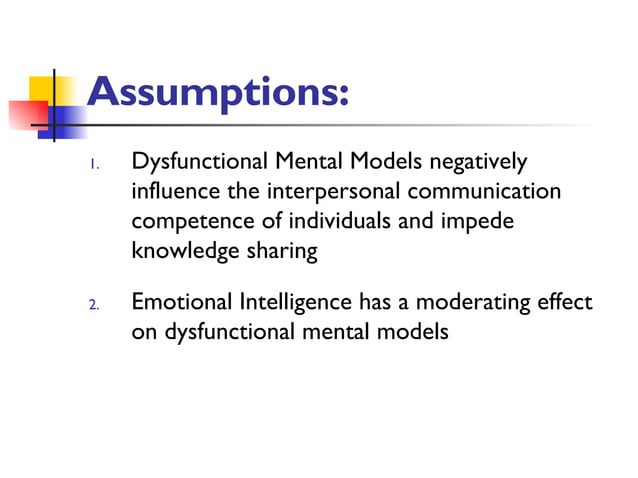 Emotional Intelligence, Dysfunctional Mental Models, and Improving ...
