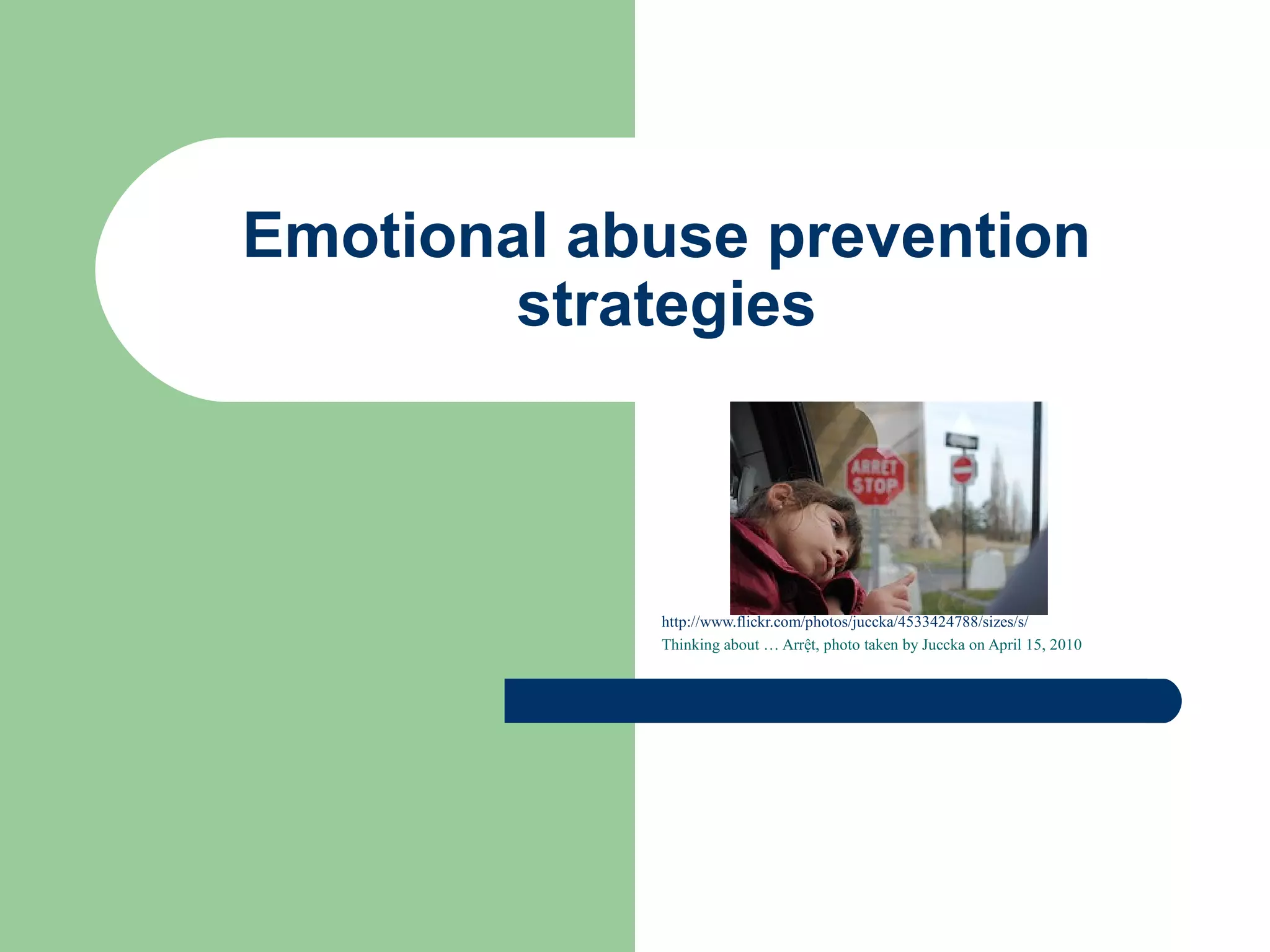 Emotional abuse prevention strategies | PPT