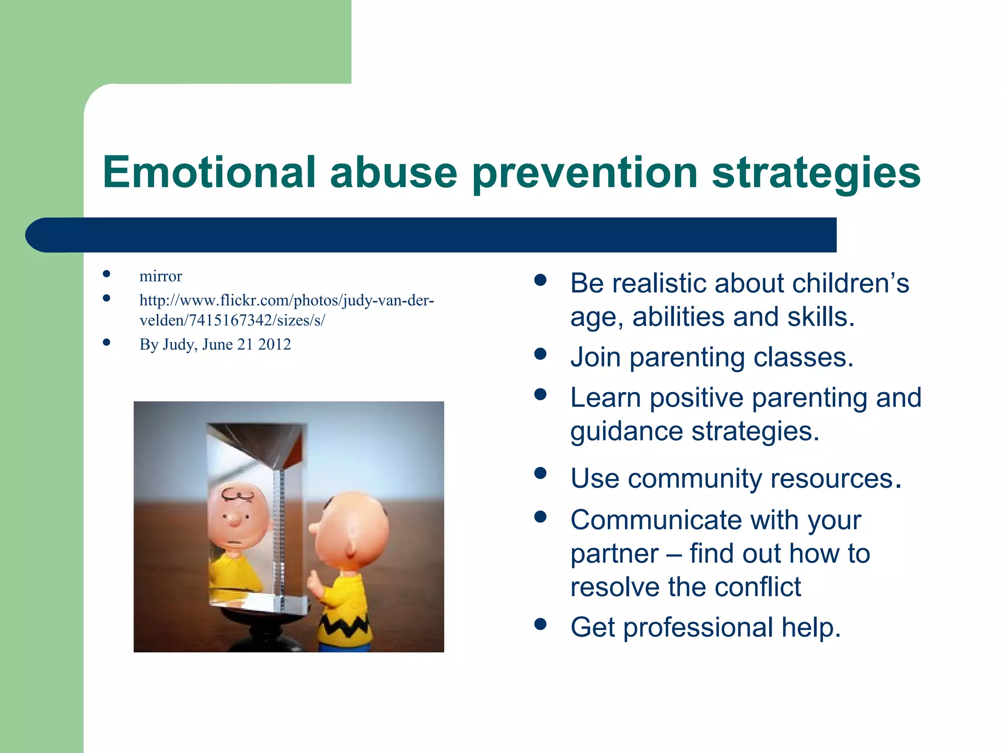 Emotional abuse prevention strategies | PPT