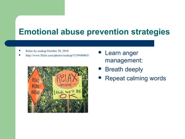 Emotional abuse prevention strategies | PPT