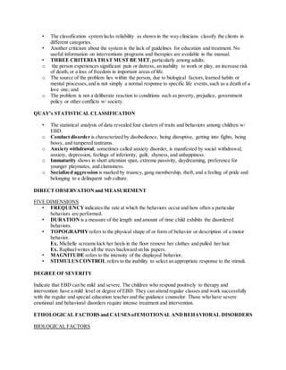 Emotional and behavioral disorder hands out | DOCX
