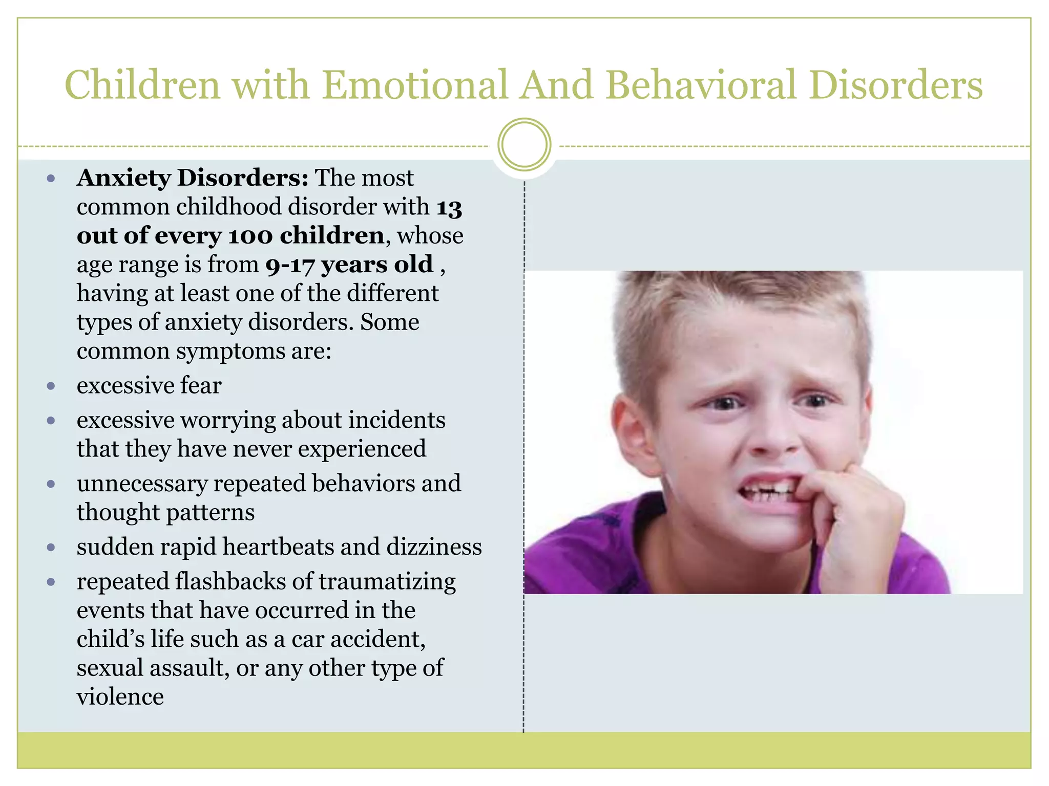 children with emotional and behavioral disorders | PPTX | Mental Health ...
