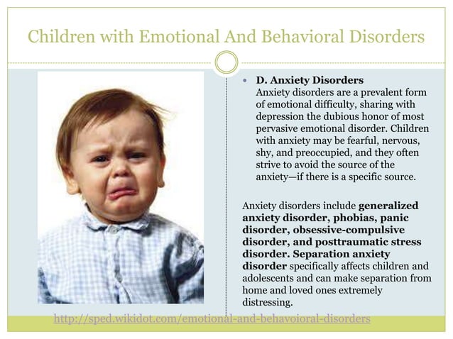 children with emotional and behavioral disorders | PPTX | Mental Health ...