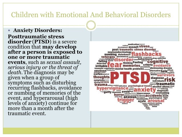 children with emotional and behavioral disorders | PPTX | Mental Health ...