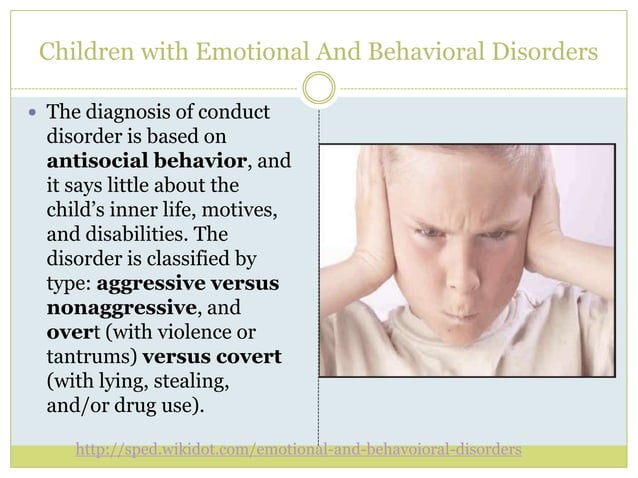 children with emotional and behavioral disorders | PPTX | Mental Health ...