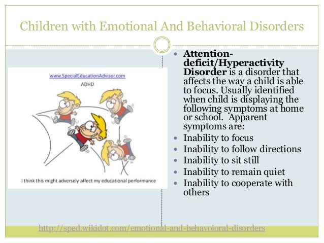 children with emotional and behavioral disorders