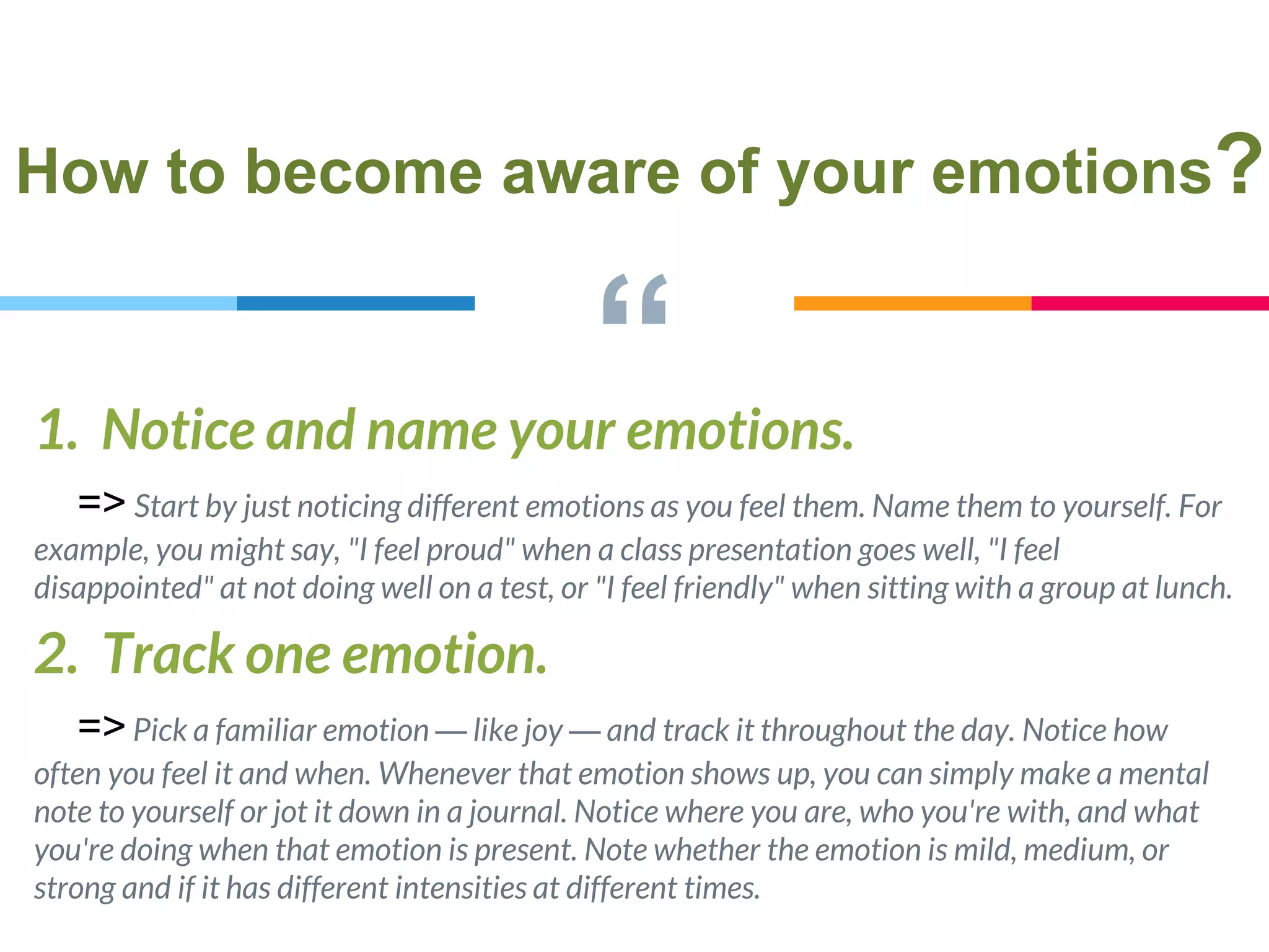 Emotional awareness | PPTX