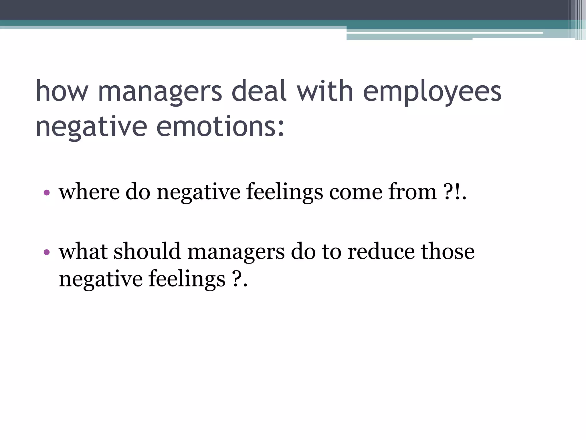 Emotional behaviour in the workplace | PPTX