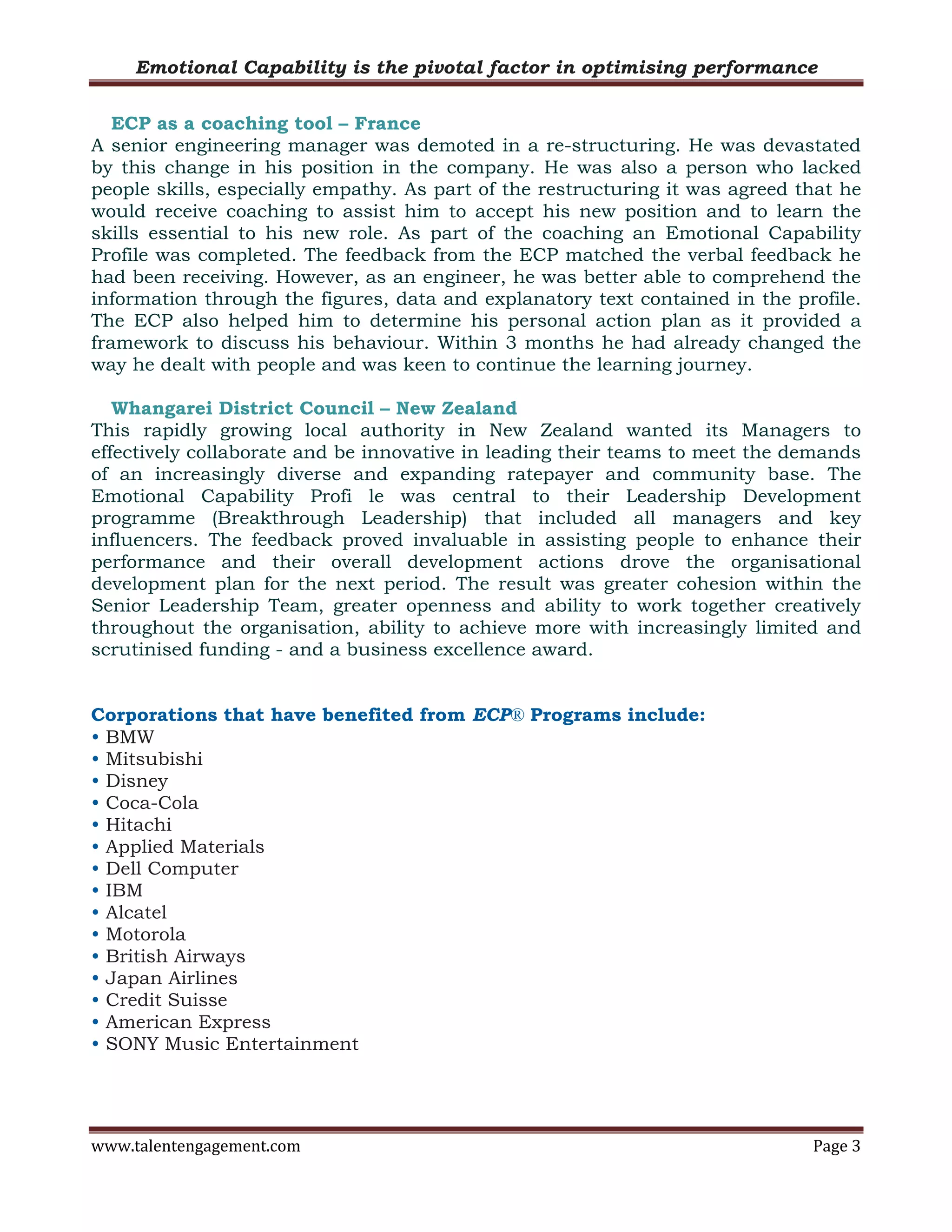 Emotional Capability Profiling | PDF