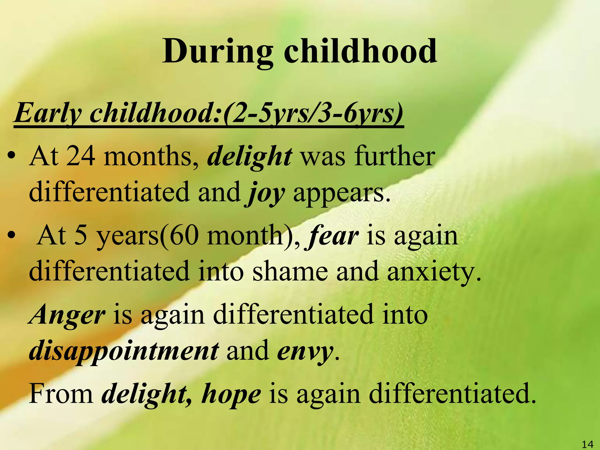 Emotional development | PPTX