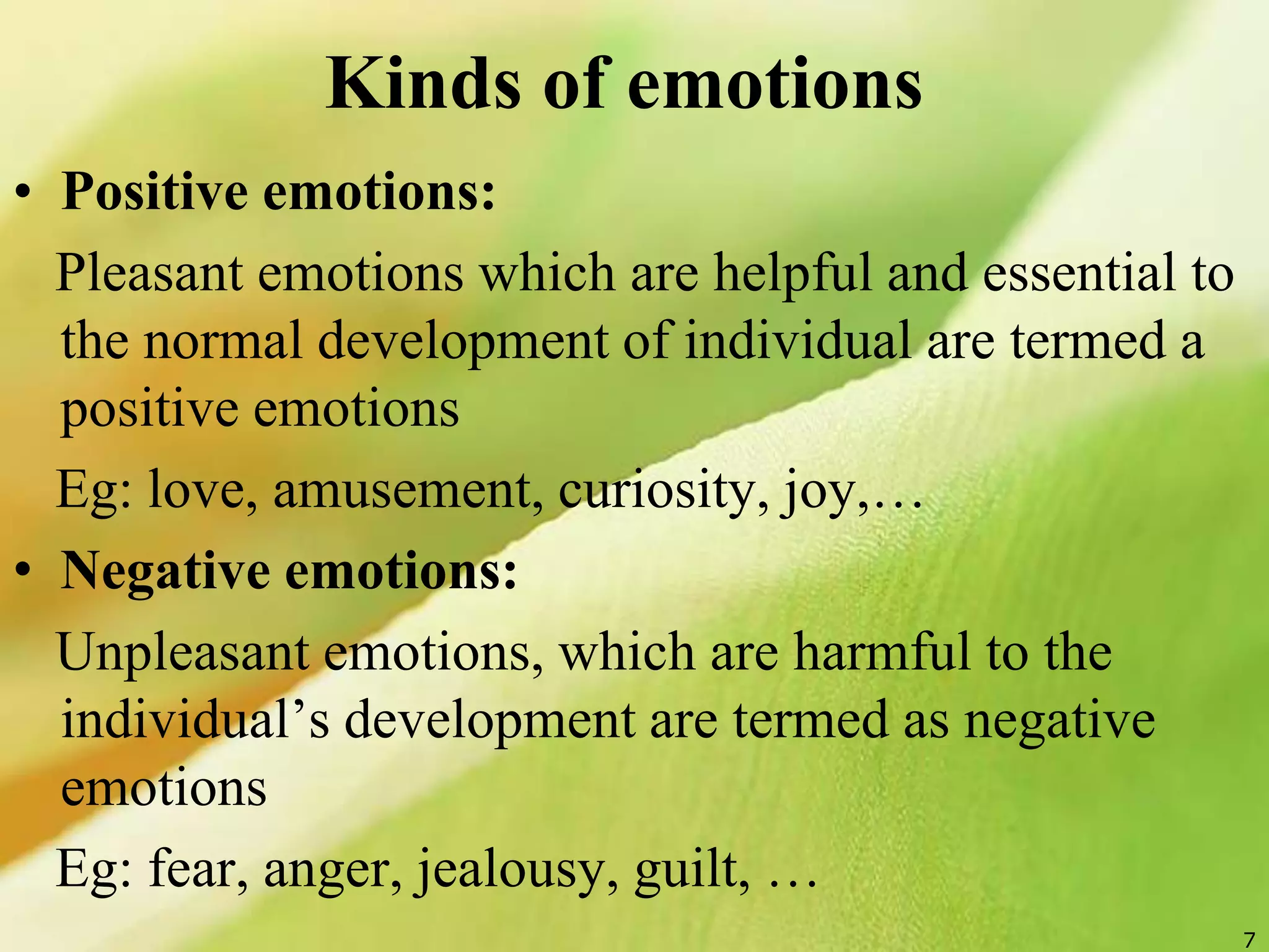 Emotional development | PPTX