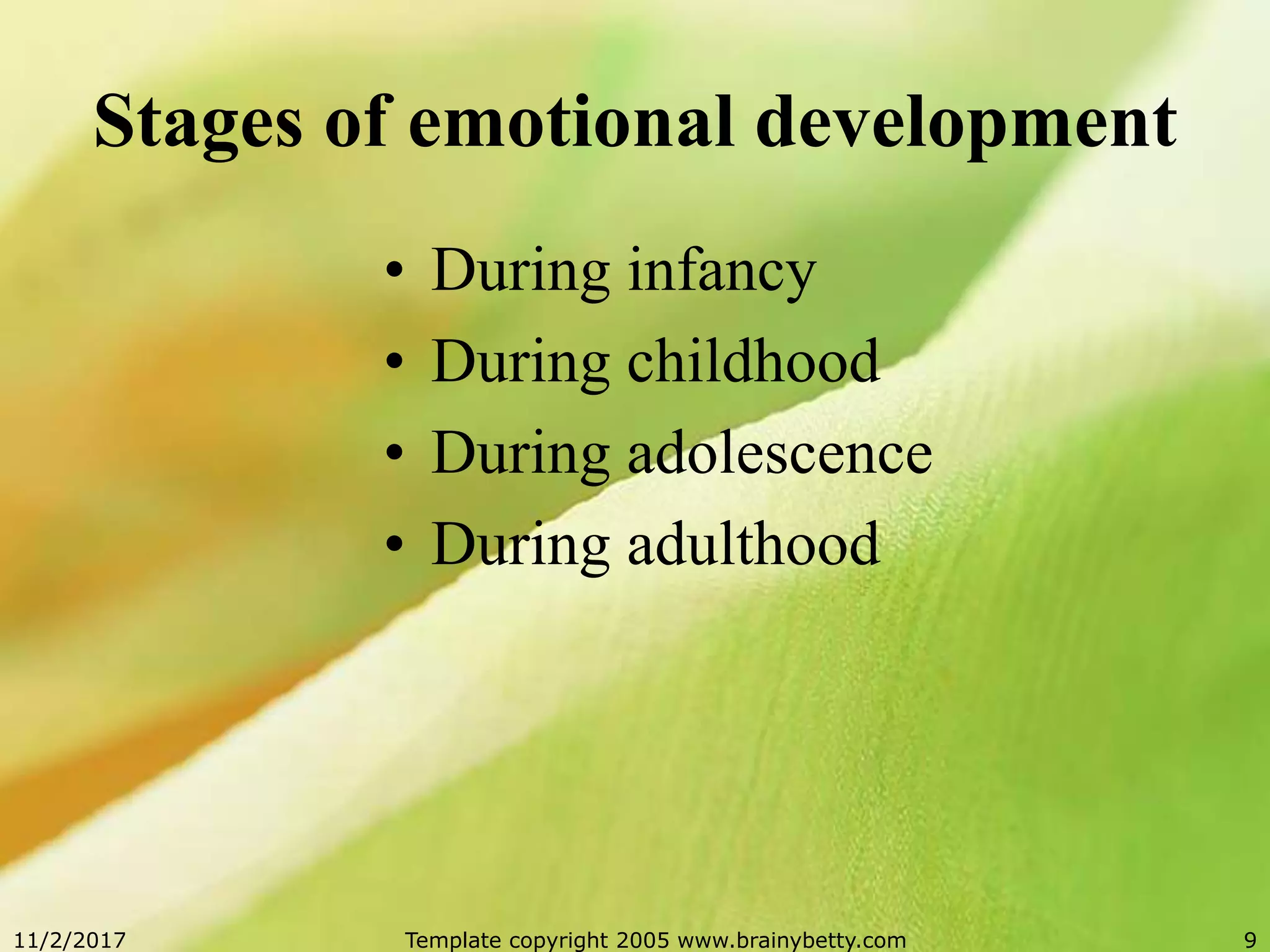 Emotional development | PPTX