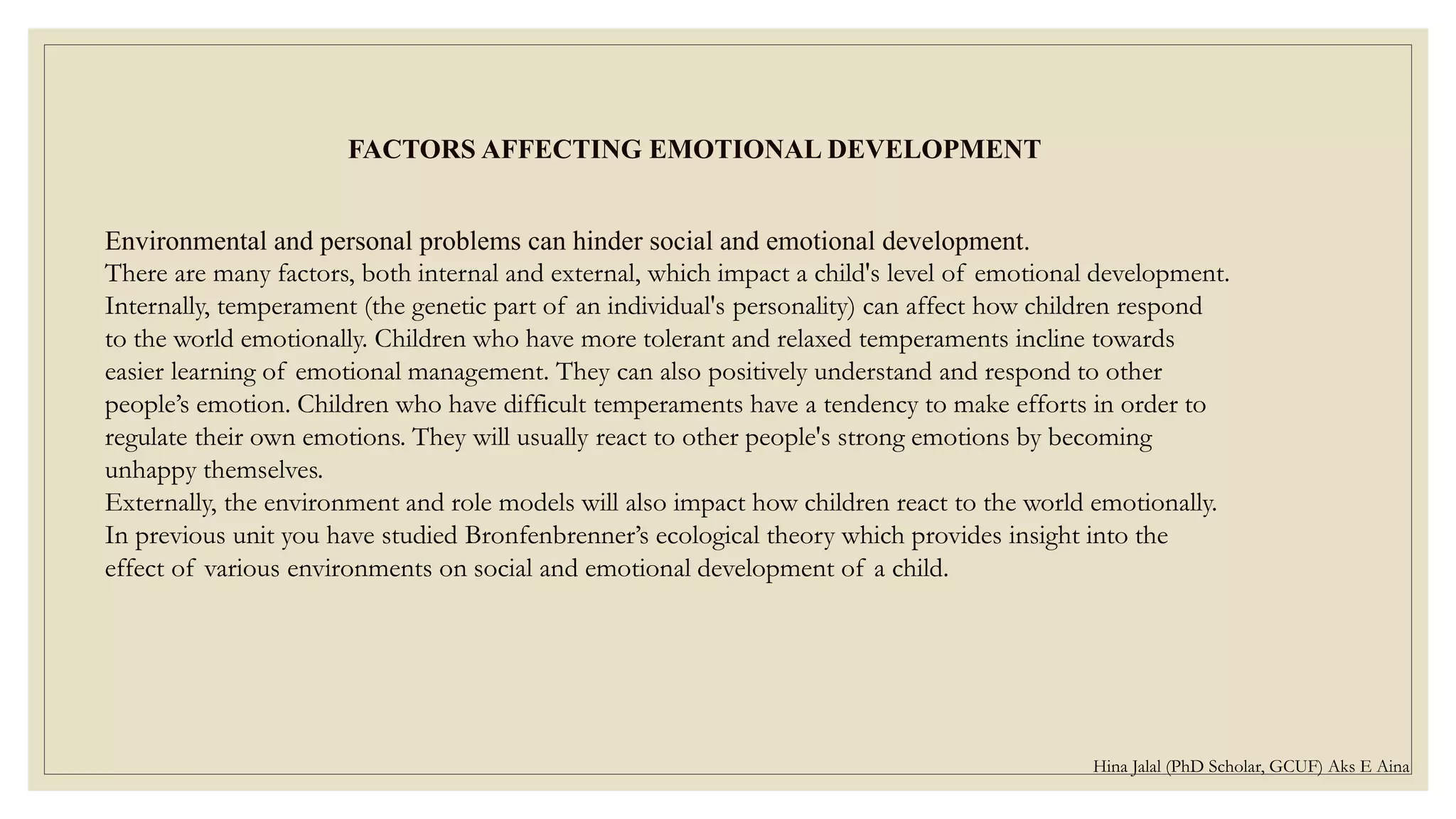 Emotional development | PPT