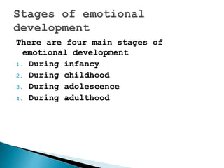 Emotional development | PPTX
