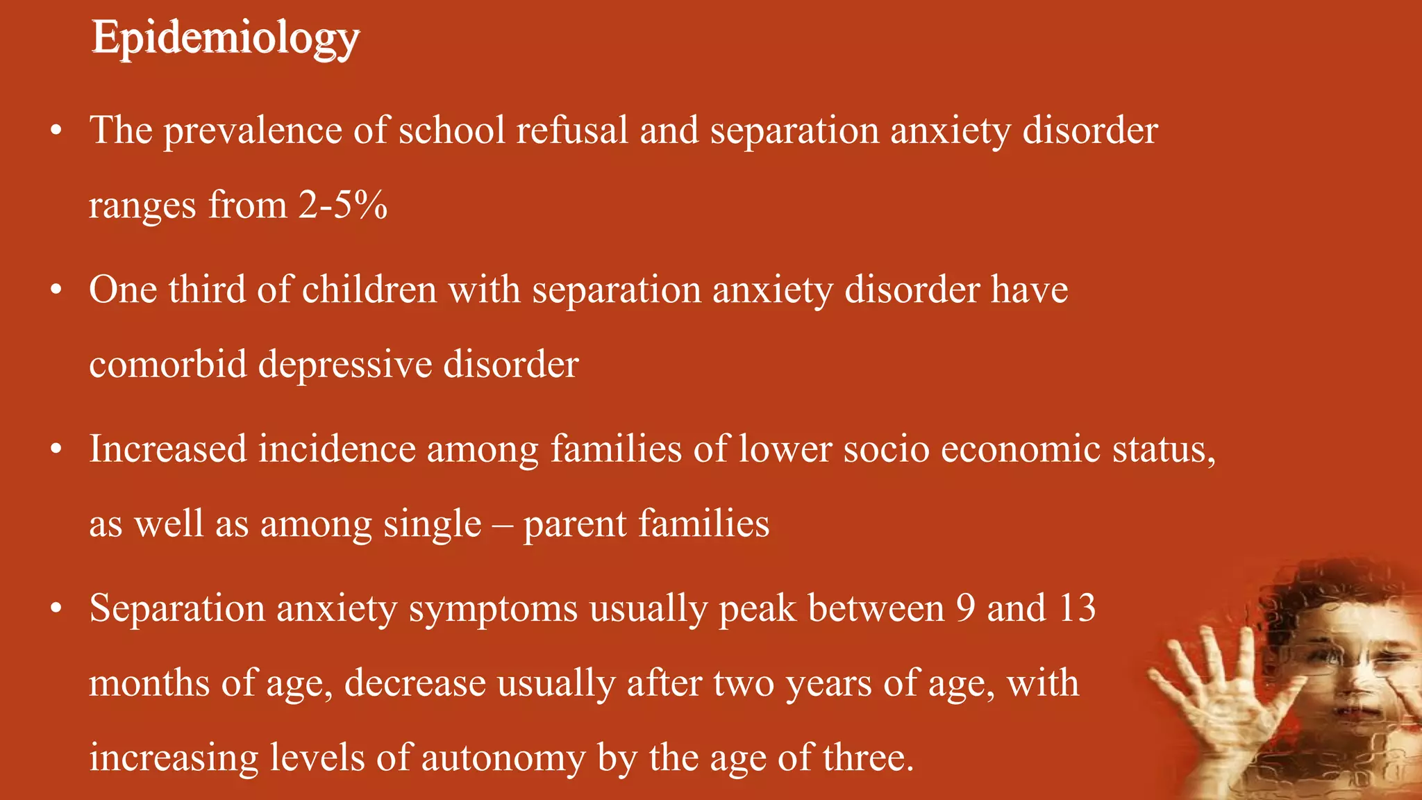Emotional disorder (Separation anxiety and School Phobia) | PDF