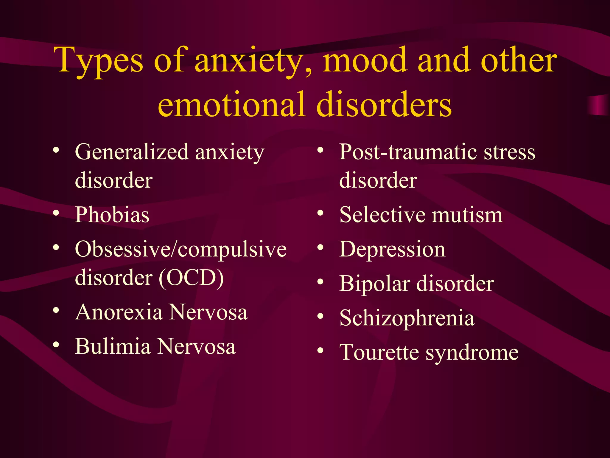 Emotional disturbance | PPT