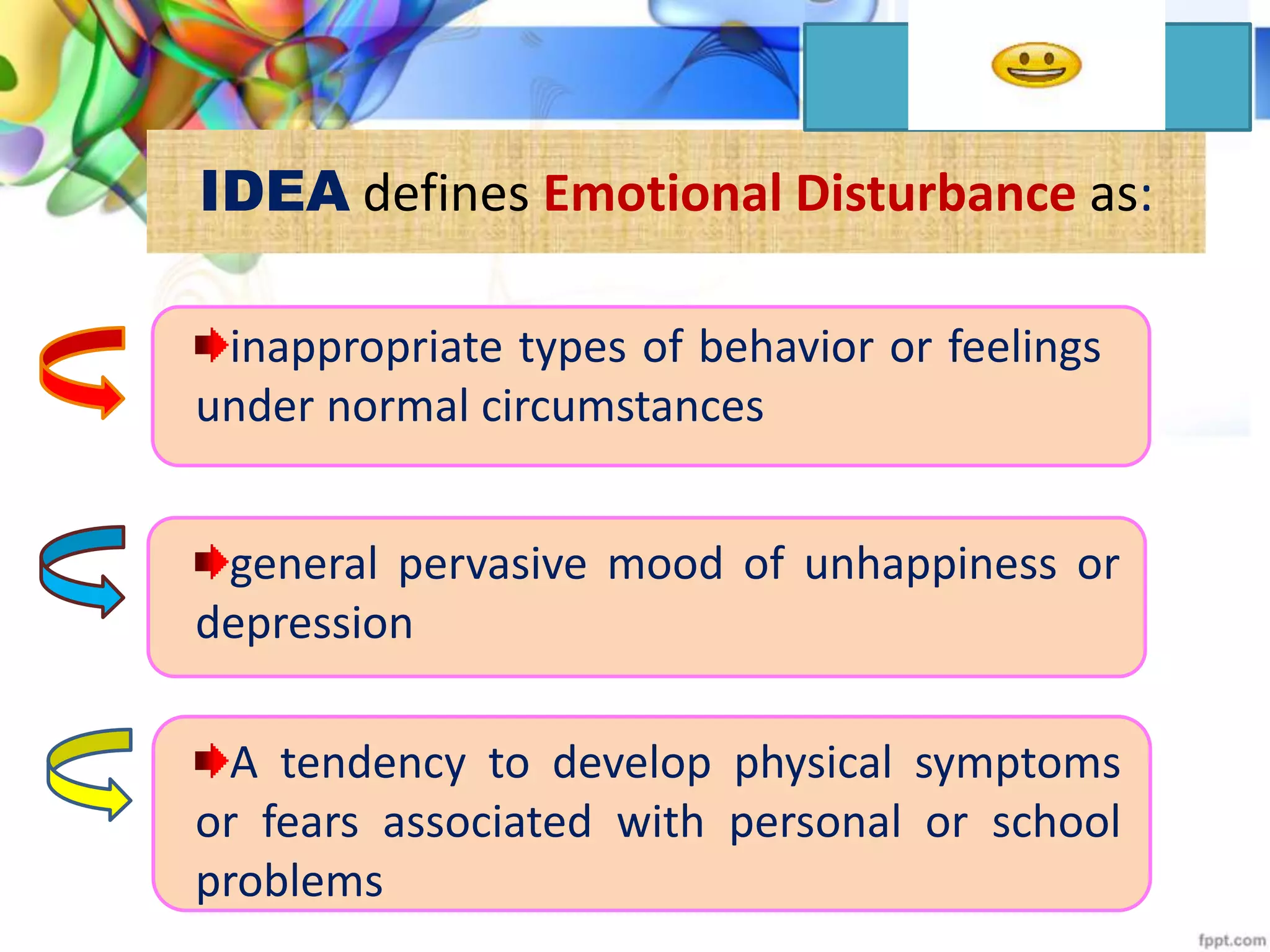Emotional disturbance | PPTX