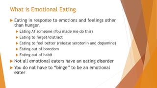 Emotional Eating: Making Peace with Food | PPTX