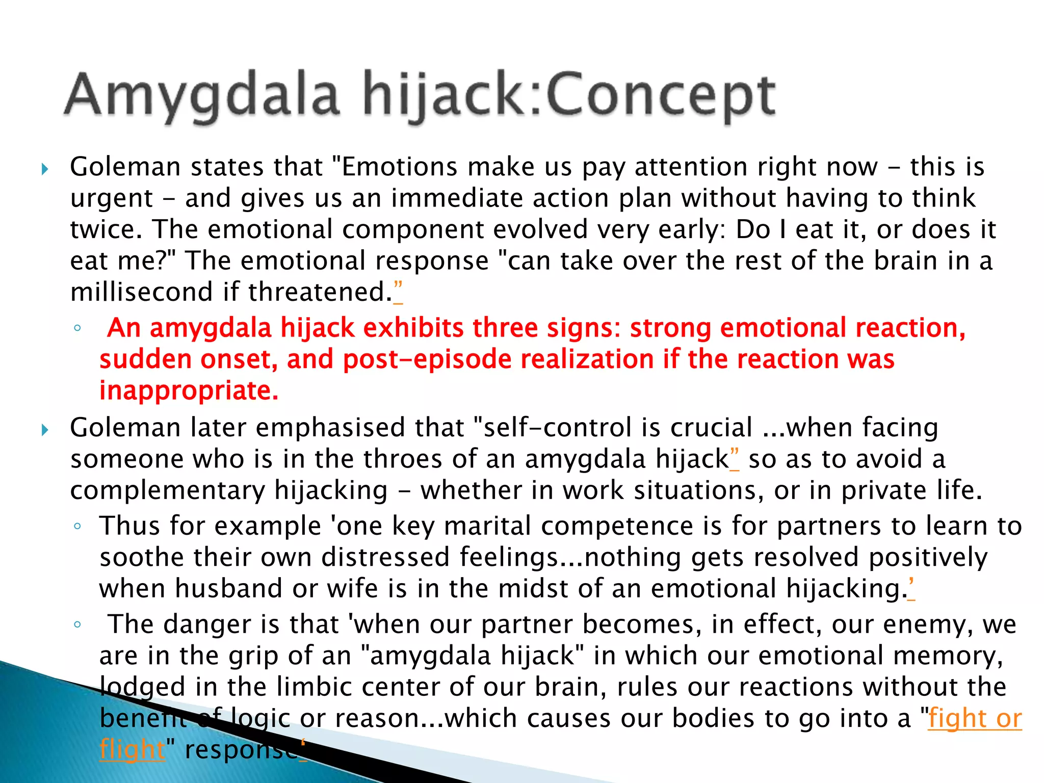 Emotional hijacking | PPTX