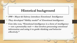 Emotional intelligence brief introduction | PPTX
