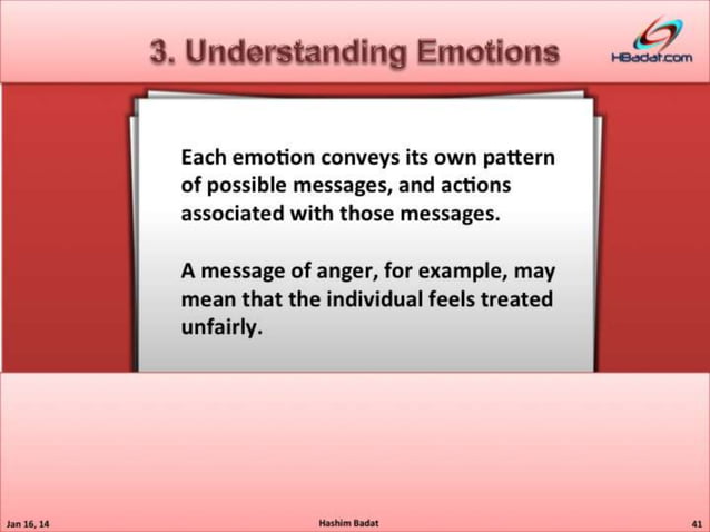 Emotional intelligence ; Four Branch Model | PPTX