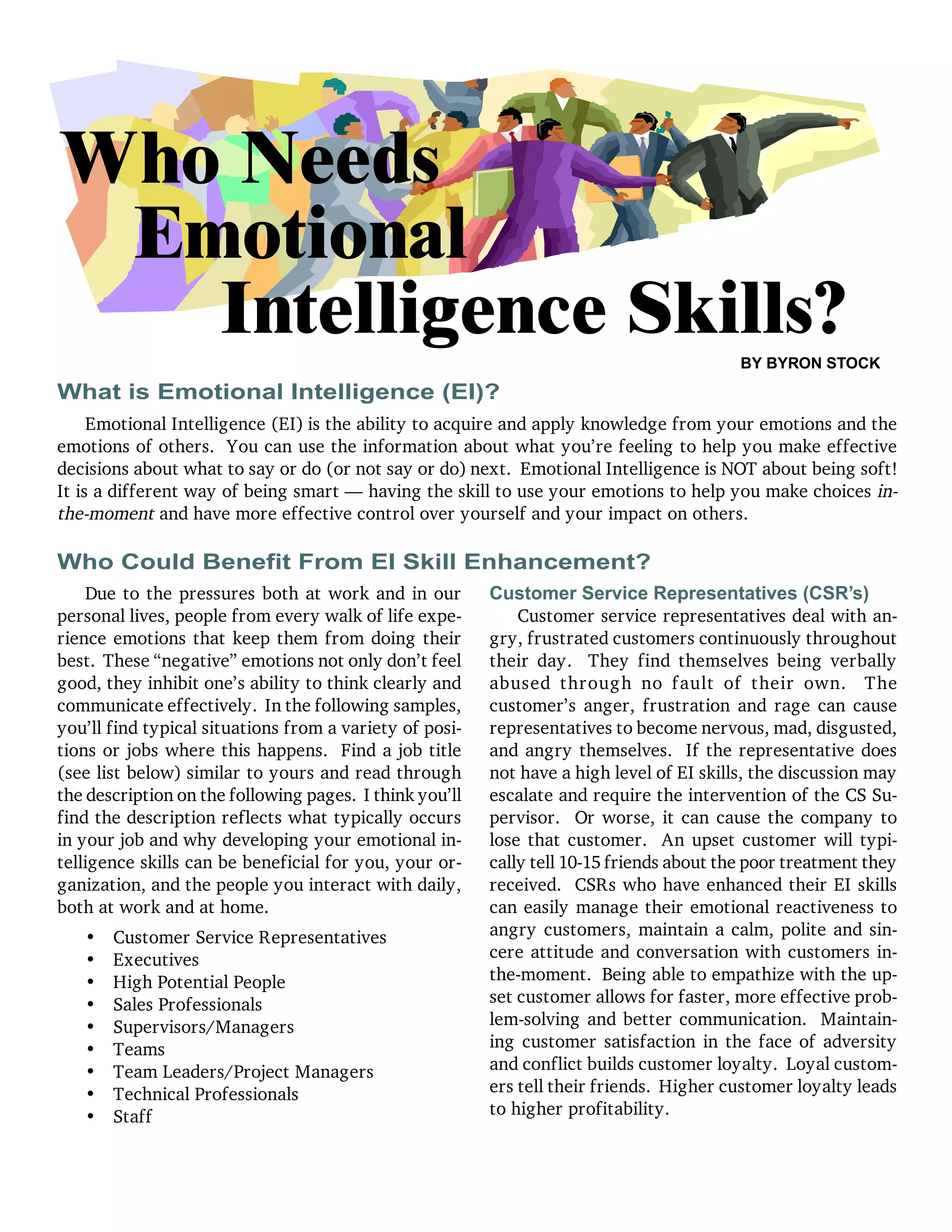 Emotional intelligence | PDF