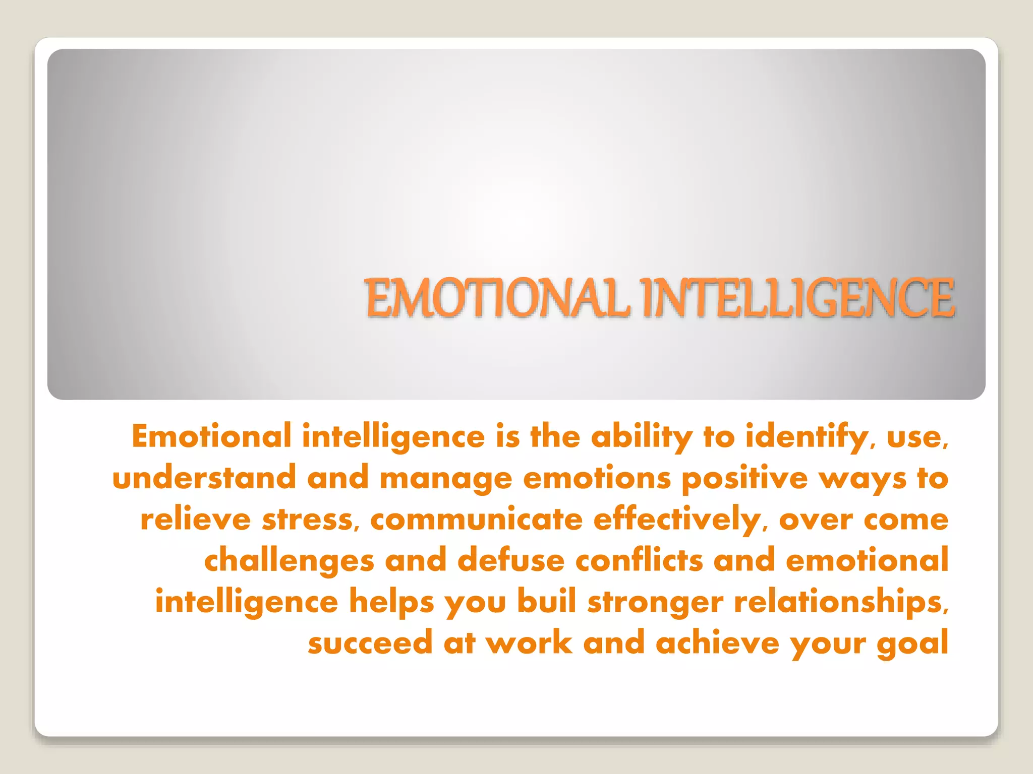 Emotional intelligence | PPT