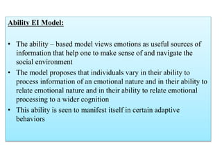 Emotional intelligence | PPTX