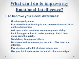 How to Develop Emotional intelligence ( Step by Step) | PPTX