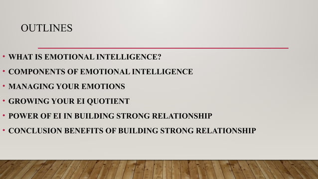 EMOTIONAL INTELLIGENCE: Building a strong relationship.pptx | Mental ...