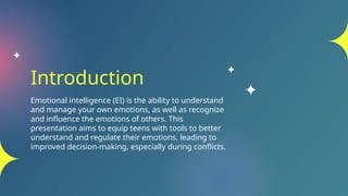 Emotional Intelligence for teens introduction | PPTX