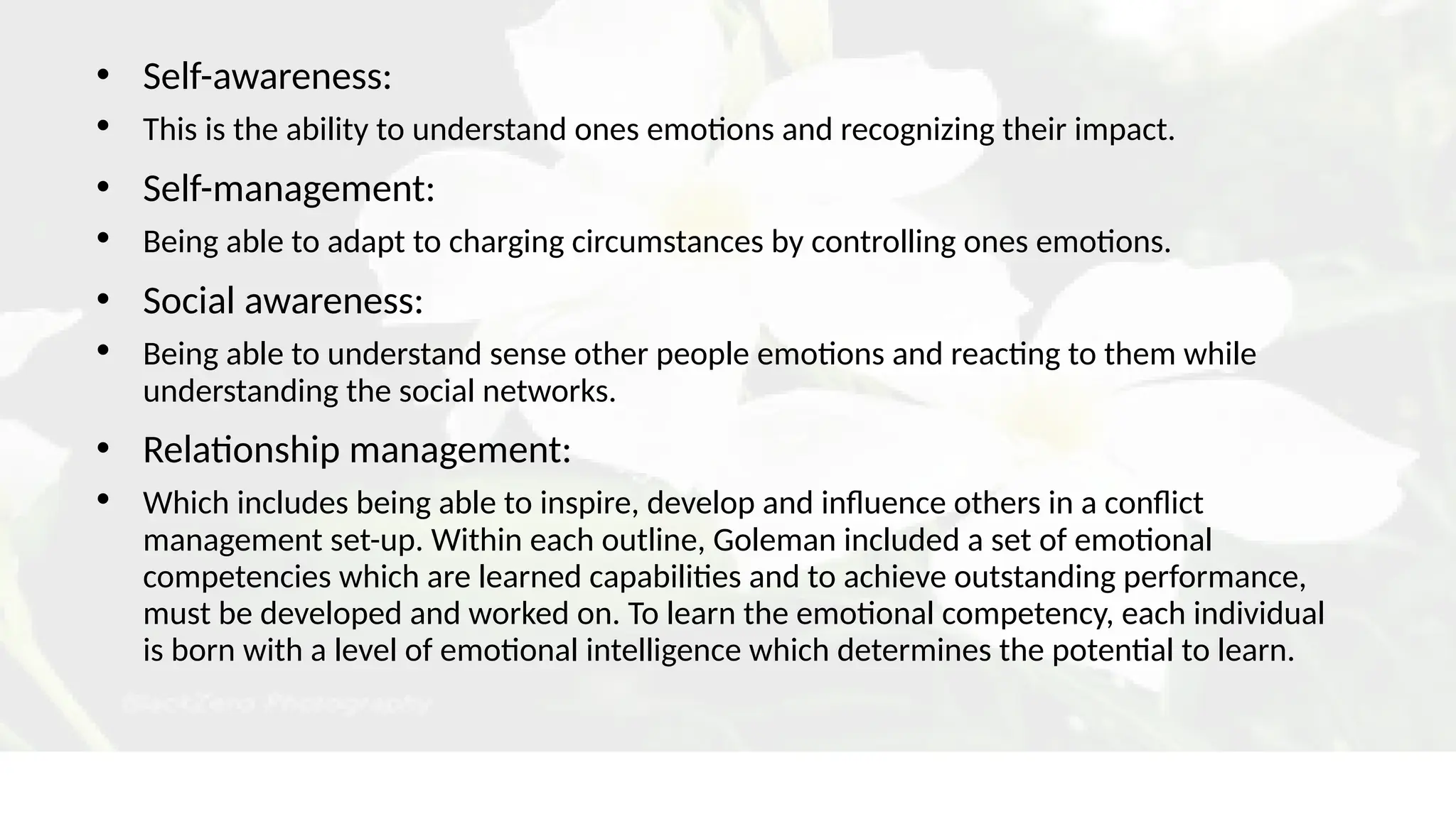 Emotional intelligence, self awareness, social awareness | DOCX