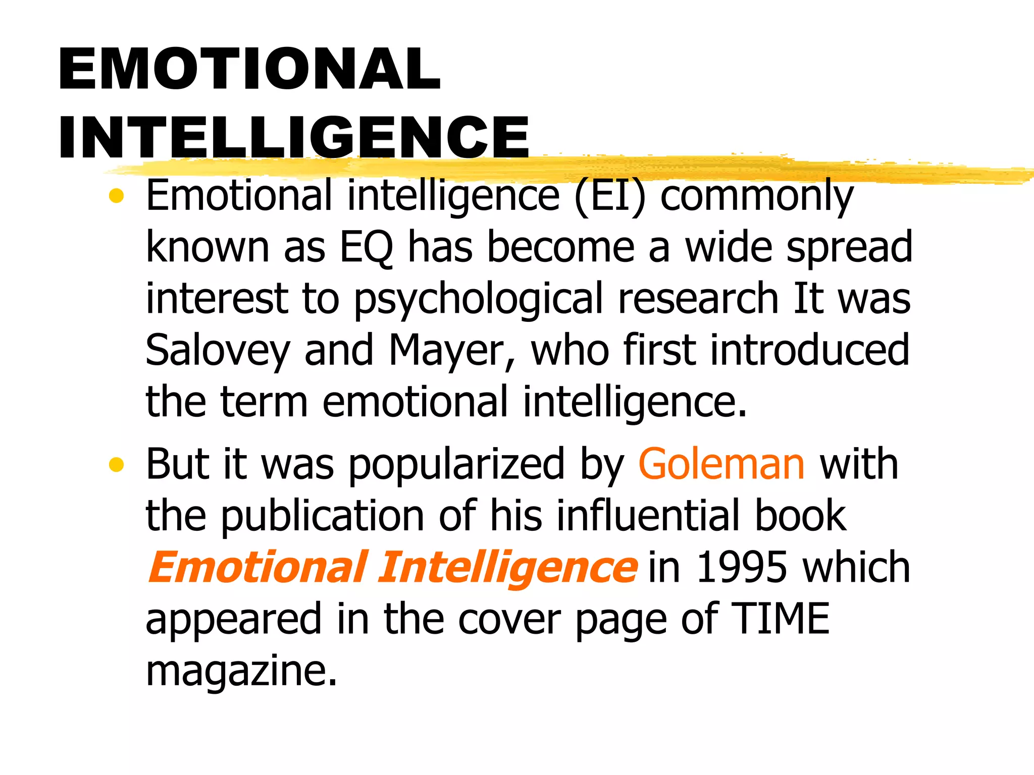 Emotional Intelligence Key To Stress Management | PPT