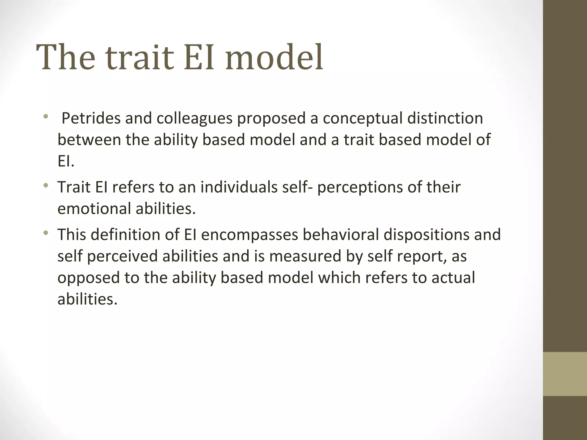 Emotional intelligence Models | PPT