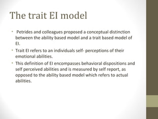 Emotional intelligence Models | PPT