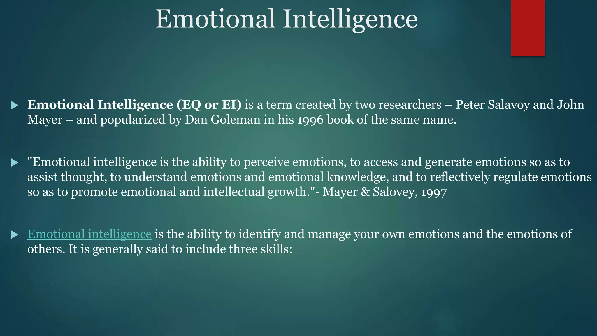 A study of Emotional intelligence and Leadership | PPTX