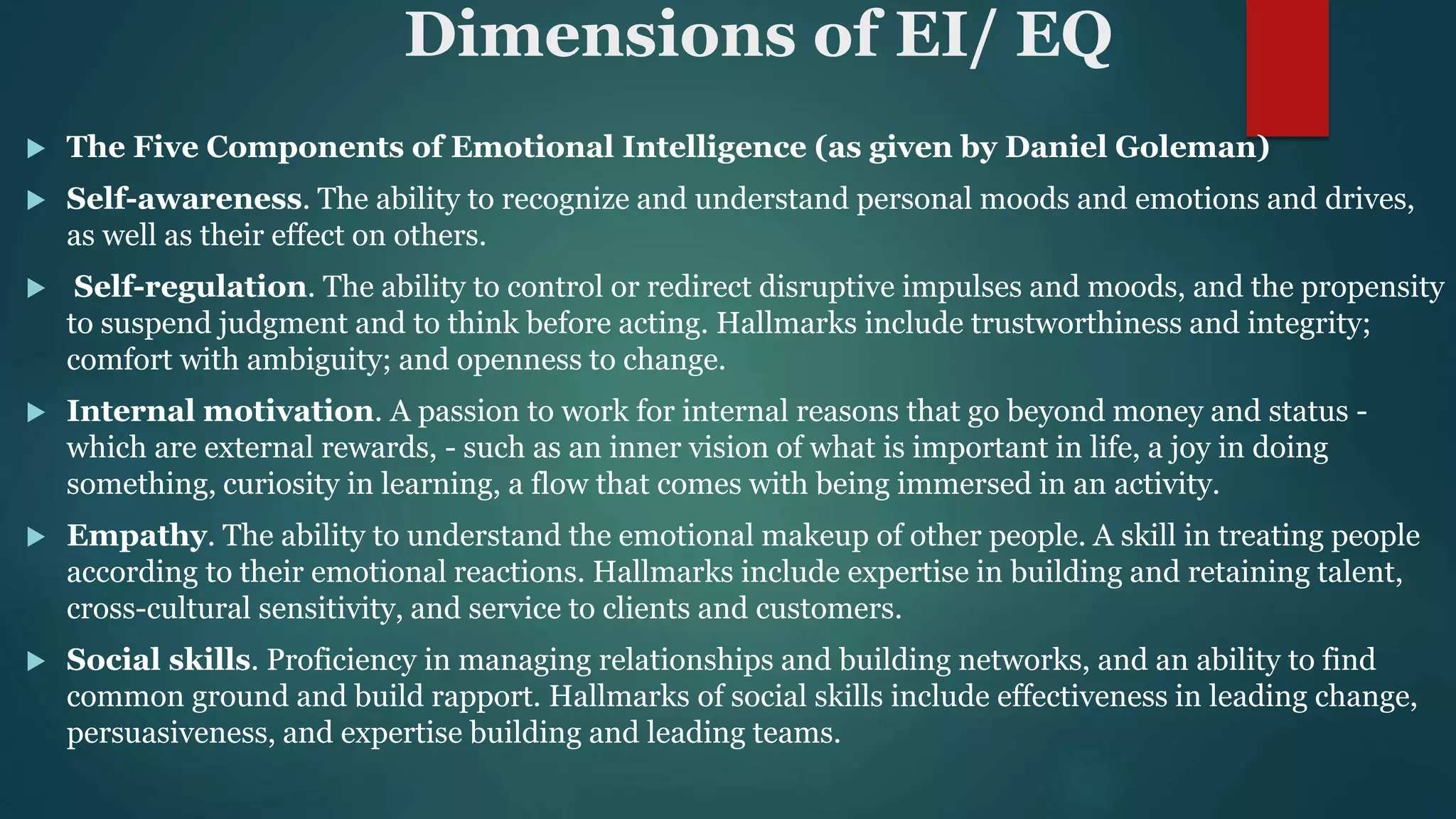 A study of Emotional intelligence and Leadership | PPTX