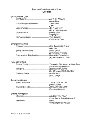 Emotional intelligence for teens | PDF