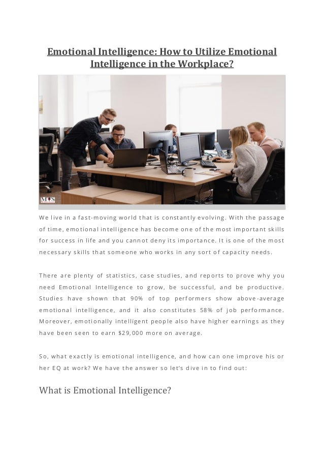 Emotional intelligence how to utilize emotional intelligence in the ...