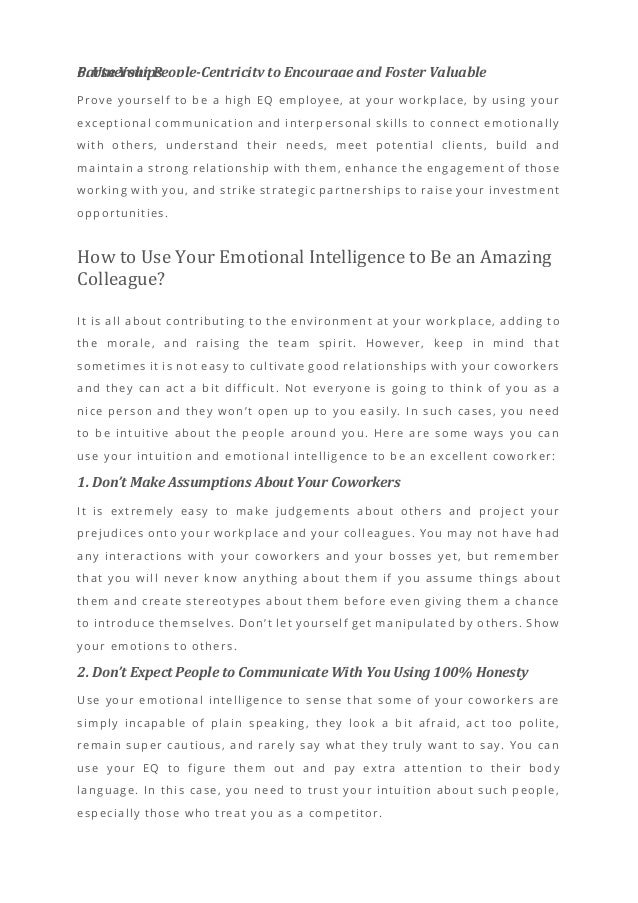 Emotional intelligence how to utilize emotional intelligence in the ...