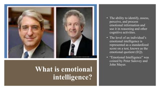 Emotional intelligence: Salovey-Mayer model | PPTX