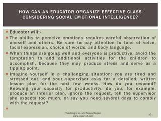 Emotional intelligence importance benefits and application in classroom ...