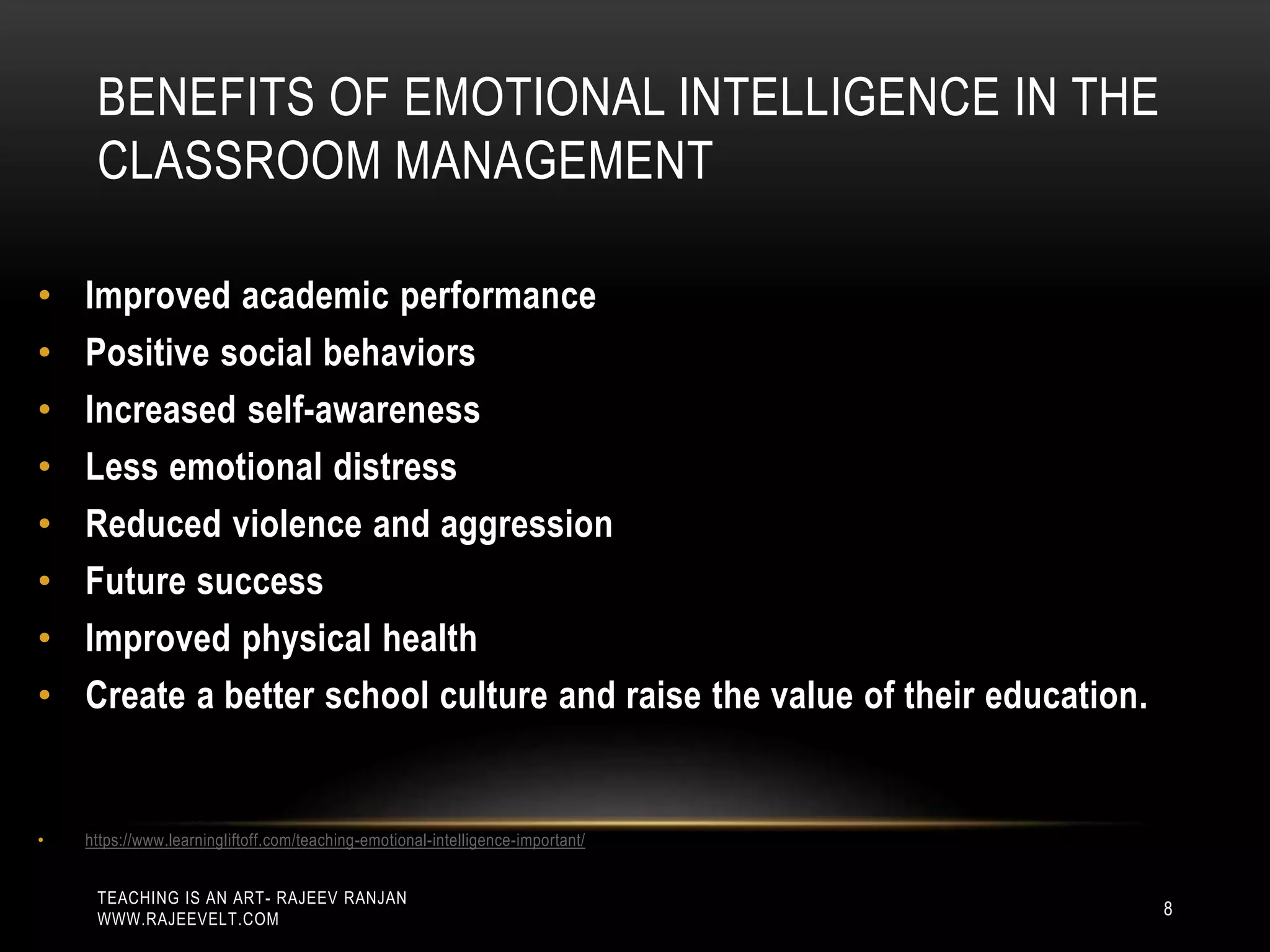 Ten Tips to Develop Emotional Intelligence for Organizing Classroom ...