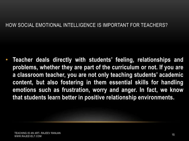 Ten Tips to Develop Emotional Intelligence for Organizing Classroom ...