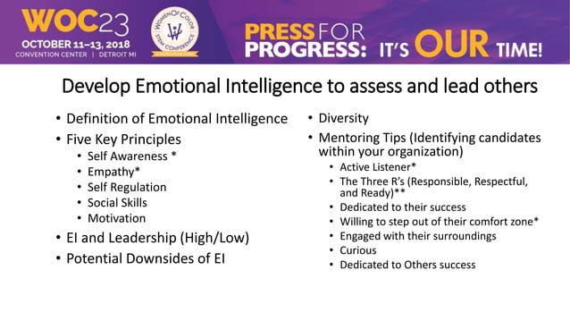 Emotional Intelligence in the Workplace: Mentoring Others to Success | PPTX